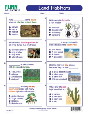 Land Habitats—NewPath Visual Learning Guide | Flinn Scientific