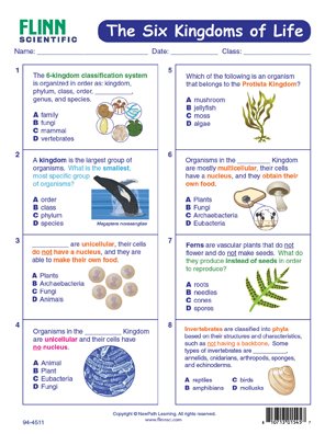 The 6 Kingdoms of Life—NewPath Visual Learning Guide | Flinn Scientific