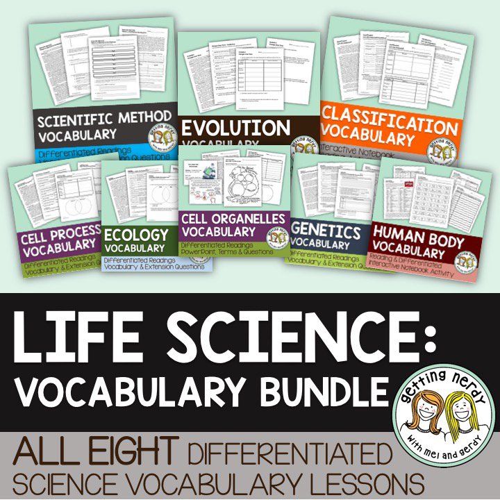 Getting Nerdy® Science—Life Science: Vocabulary Bundle