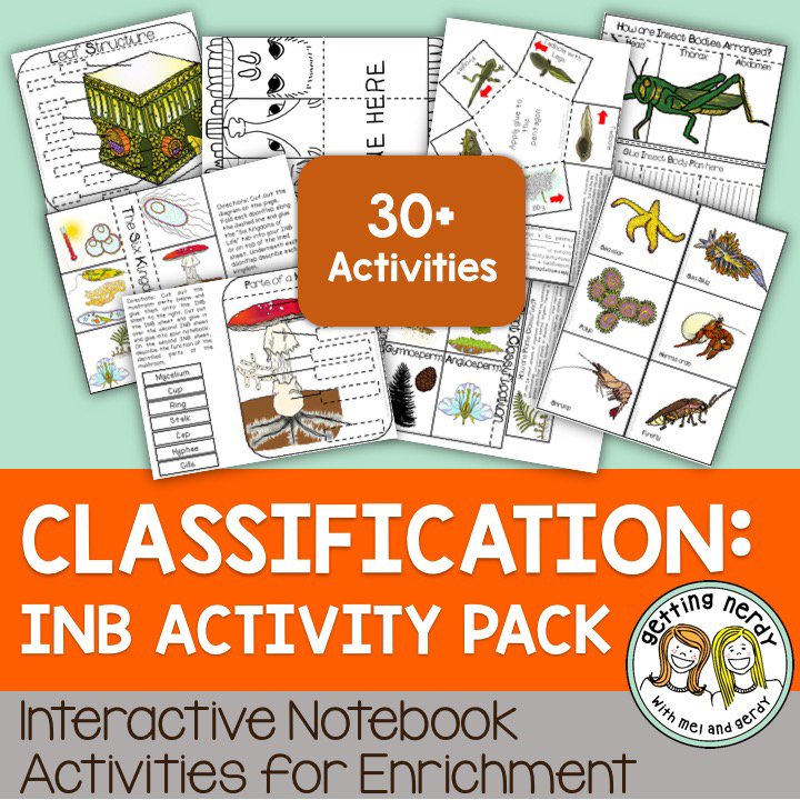 Getting Nerdy® Science—Classification: Interactive Notebook Activity Pack