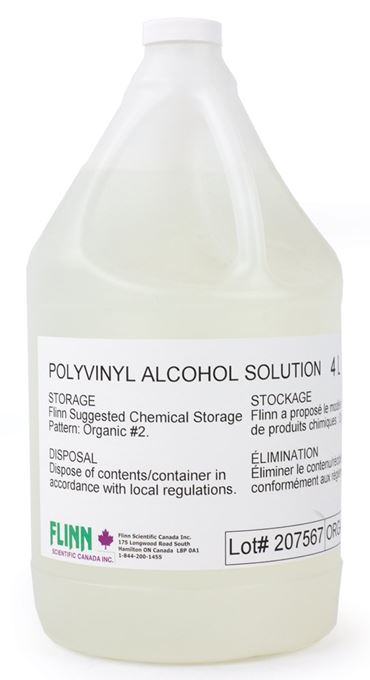 Polyvinyl Alcohol Solution, 4%, Aqueous, 4 L | Flinn Scientific