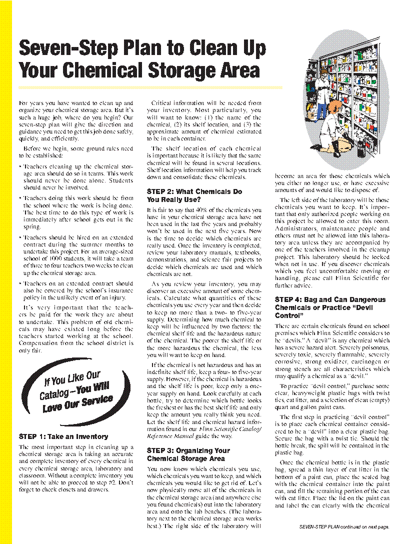 Seven Step Plan | Flinn Scientific