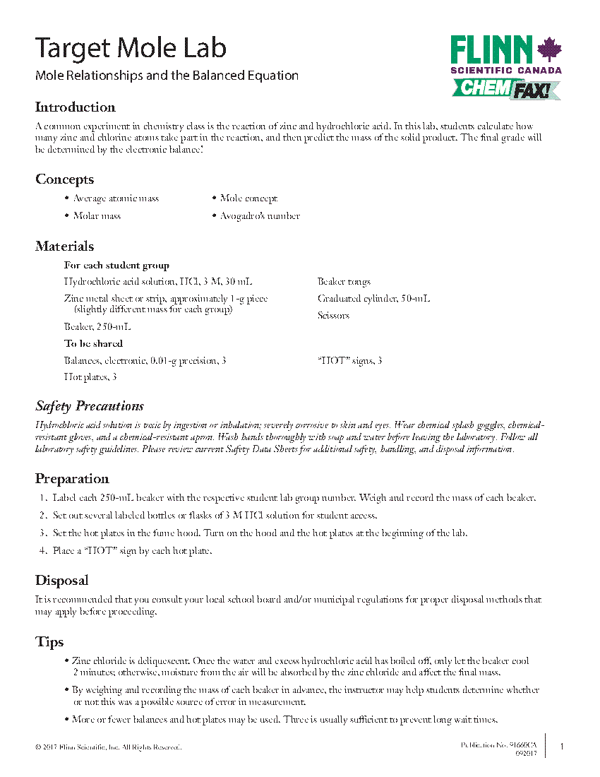 Target Mole Lab | Flinn Scientific