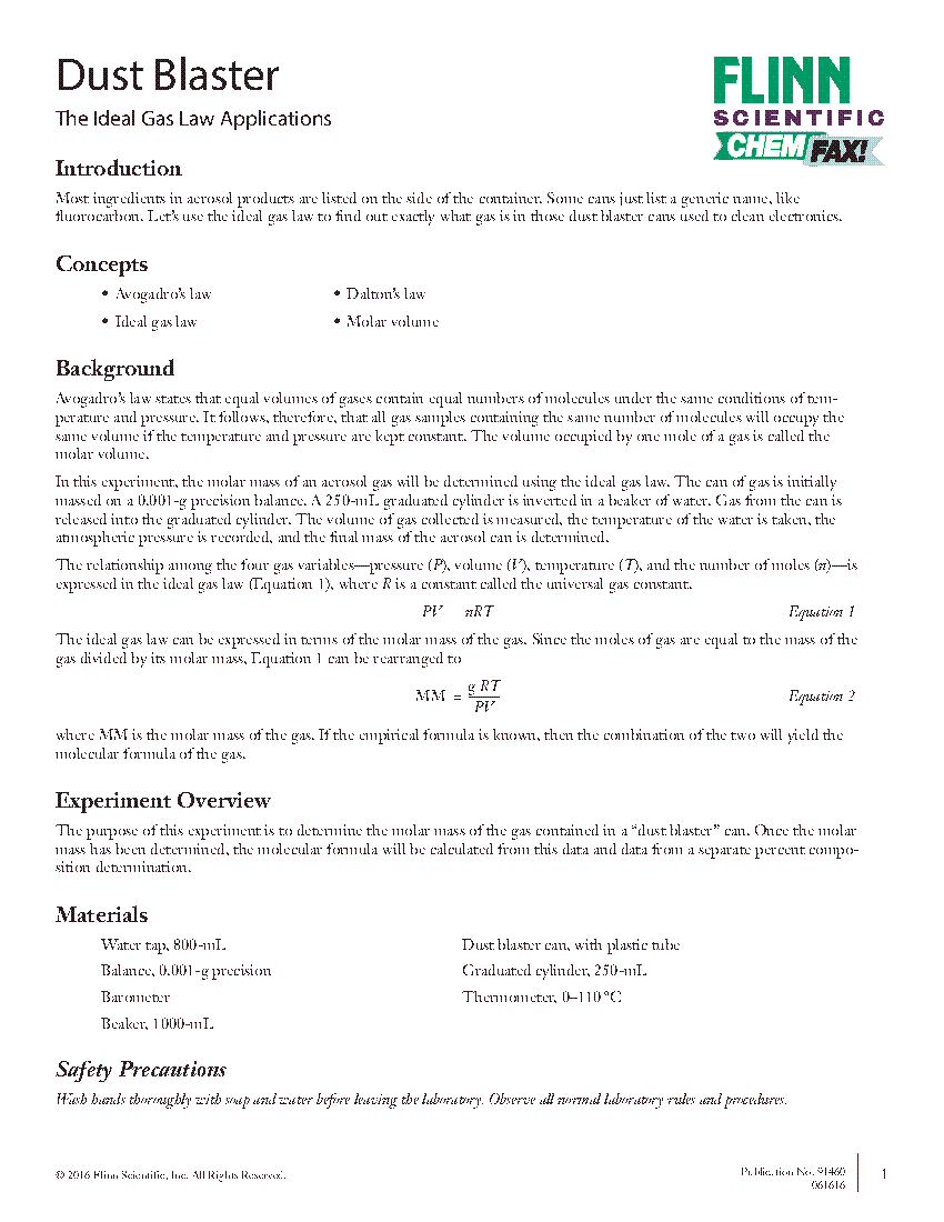 Dust Blaster | Flinn Scientific